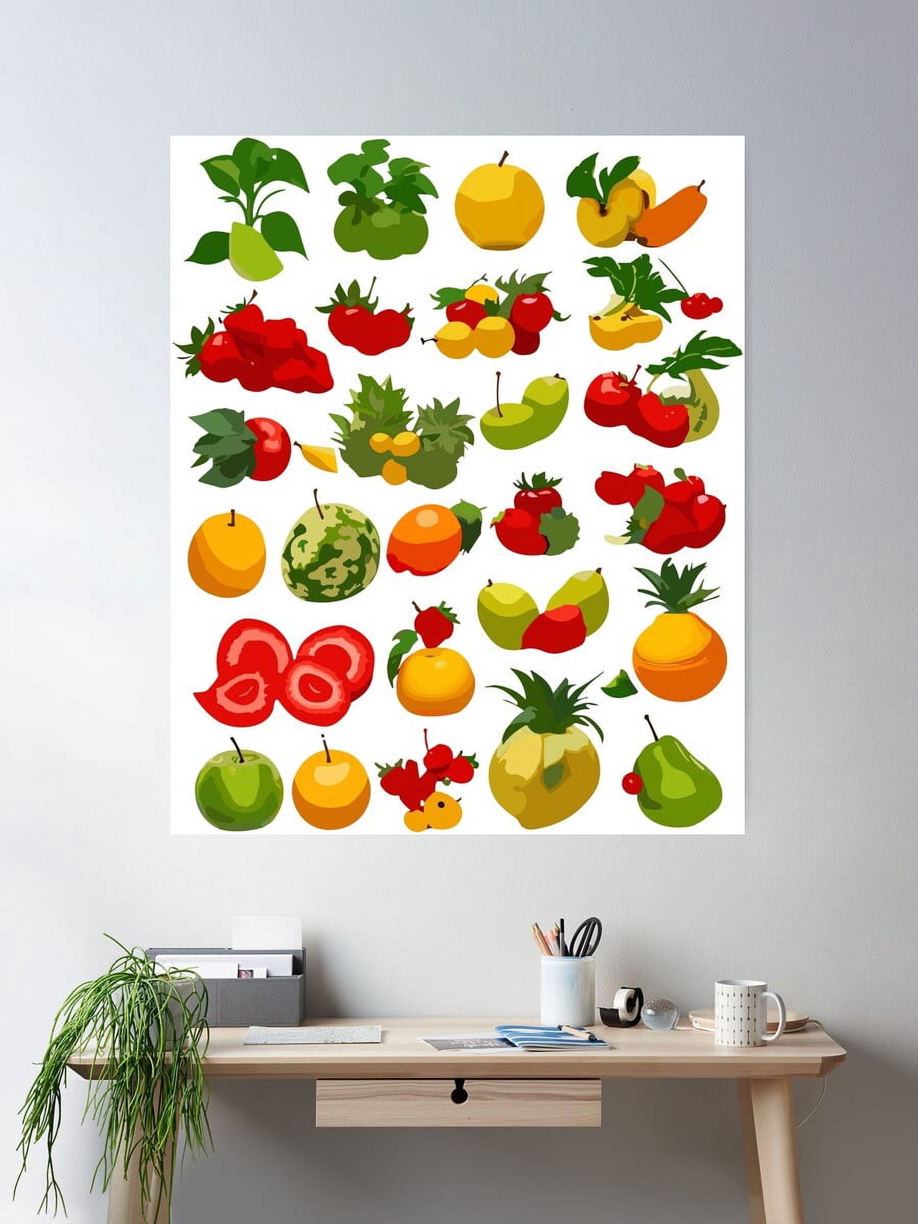 Dopaprint UNFRAMED PAPER POSTER Fruits And Vegetables Poster Wall Art ...