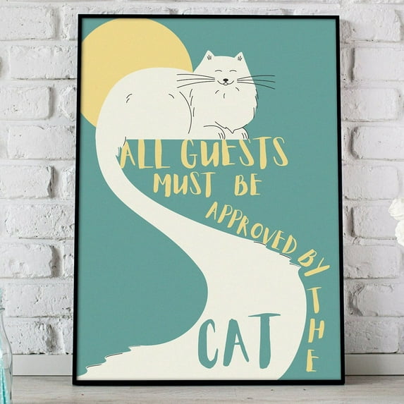 Dopaprint UNFRAMED PAPER POSTER Funny Cat Poster Minimalist, Kitten Wall Art, Cat Owner Gift ...
