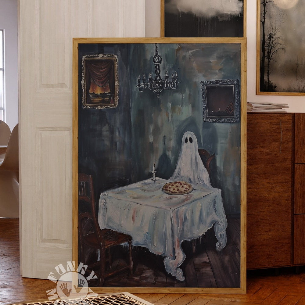 Dopaprint UNFRAMED PAPER POSTER Funny Ghost Wall Art Print, Cute Ghost ...