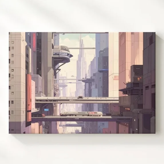 Dopaprint UNFRAMED PAPER POSTER Futuristic Cityscape Posterhigh-Tech ...