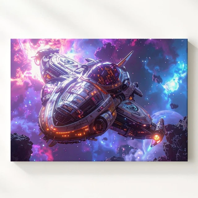 Dopaprint UNFRAMED PAPER POSTER Futuristic Spaceship Postersleek Ship ...