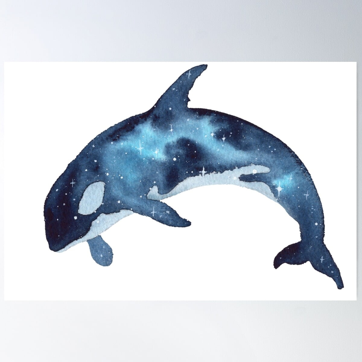 Dopaprint UNFRAMED PAPER POSTER Galaxy Orca Poster Wall Art, Modern ...