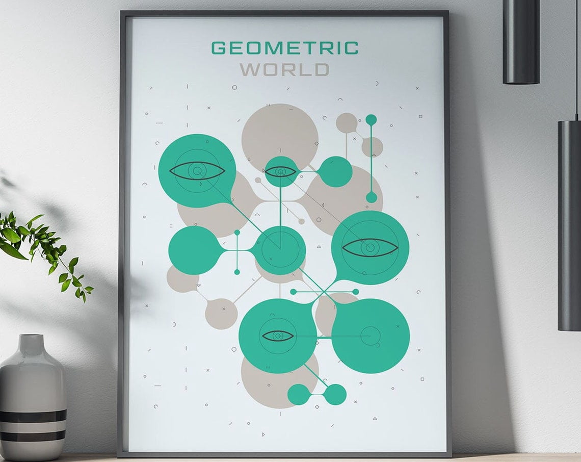 Dopaprint UNFRAMED PAPER POSTER Geometric World Poster, Poster, Poster ...
