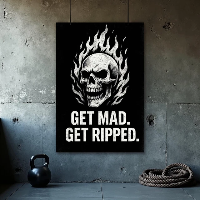Dopaprint UNFRAMED PAPER POSTER Get Mad Get Ripped Poster ...