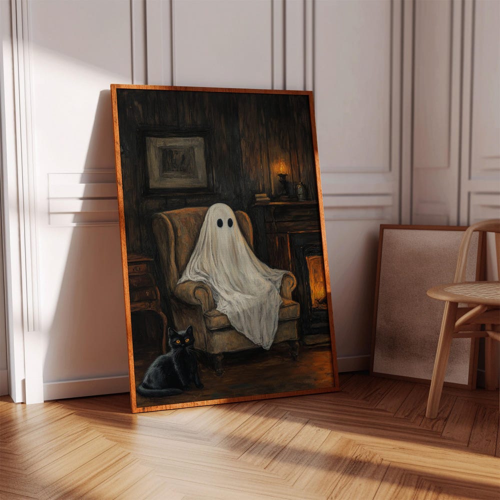 Dopaprint UNFRAMED PAPER POSTER Ghost In Chair Art Wall Art Cozy Hal ...