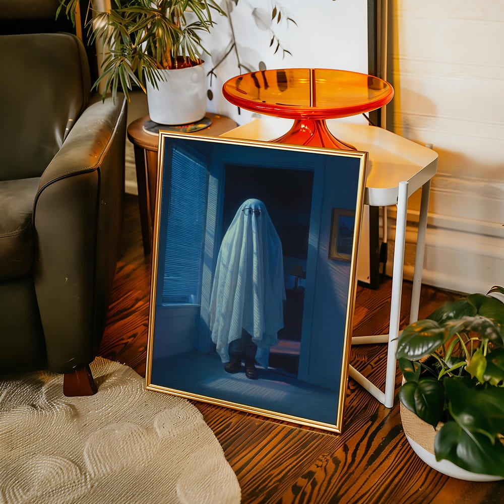 Dopaprint UNFRAMED PAPER POSTER Ghost With Glasses Standing In Doorway ...