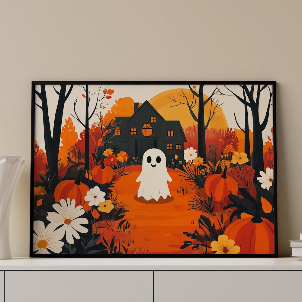 Dopaprint UNFRAMED PAPER POSTER Ghost Poster Hal.Low.Een Print Cute ...