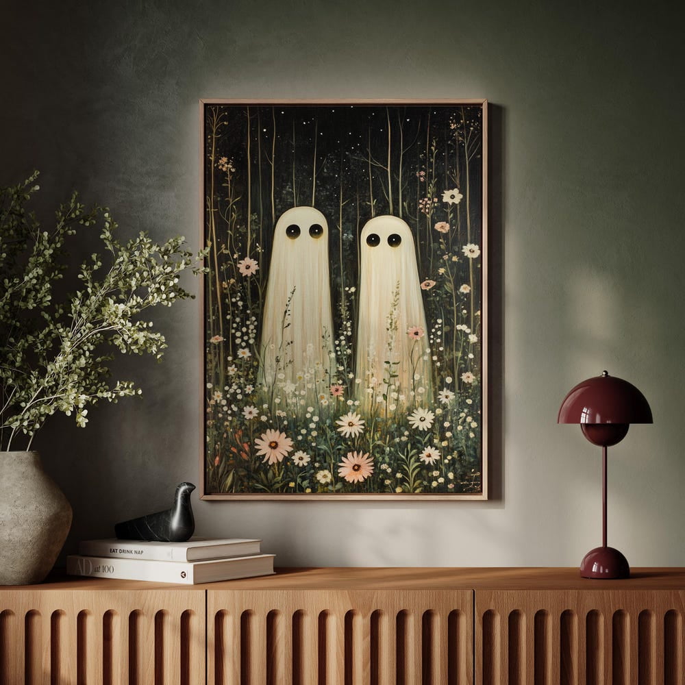 Dopaprint UNFRAMED PAPER POSTER Ghostly Wildflower Art - Cottagecore ...