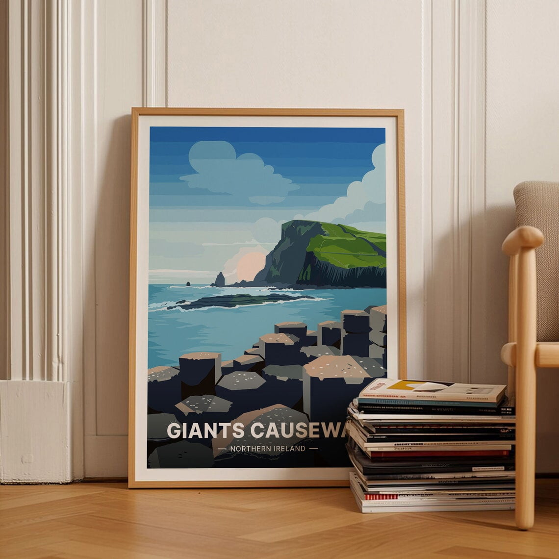 Dopaprint UNFRAMED PAPER POSTER Giants Causeway Travel Poster, Northern ...