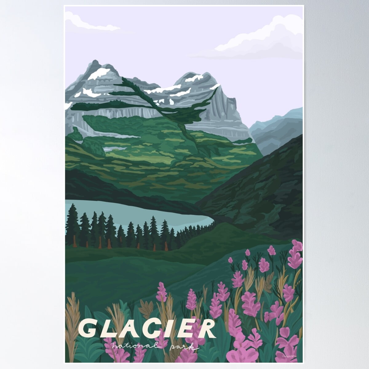 Dopaprint UNFRAMED PAPER POSTER Glacier National Park, Montana ...