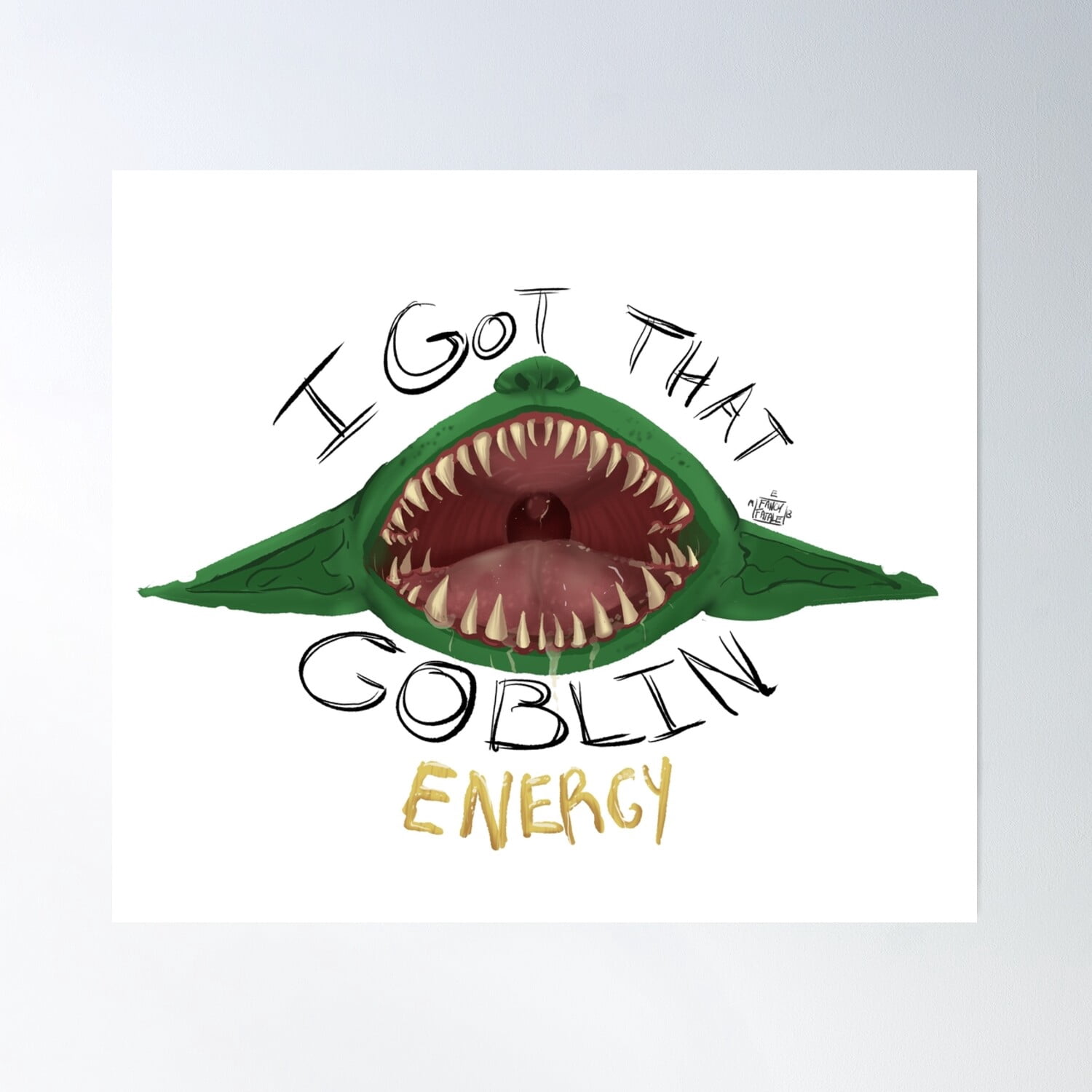 Dopaprint UNFRAMED PAPER POSTER Goblin Energy Poster Wall Art, Modern ...