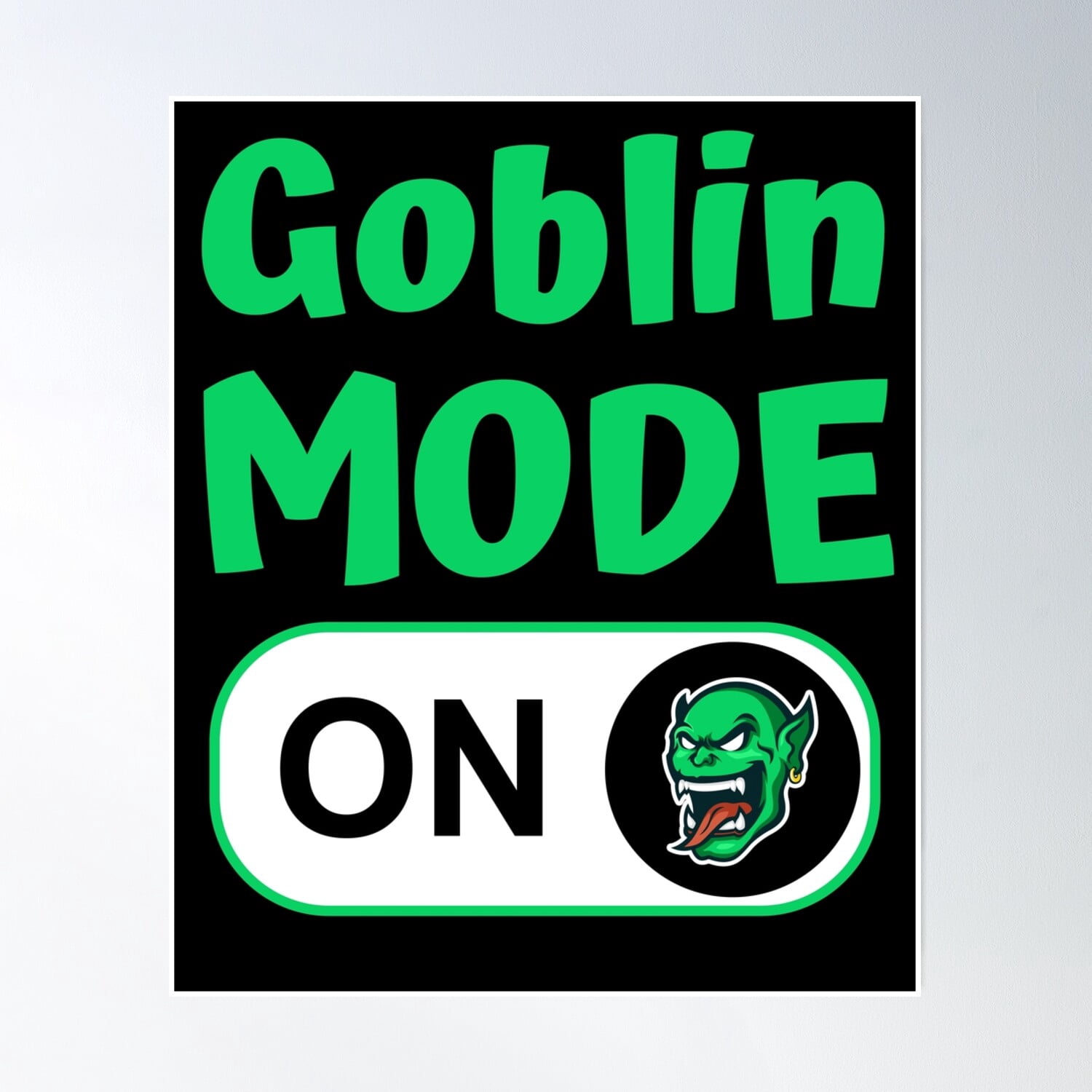 Dopaprint UNFRAMED PAPER POSTER Goblin Mode On Poster Wall Art, Modern ...