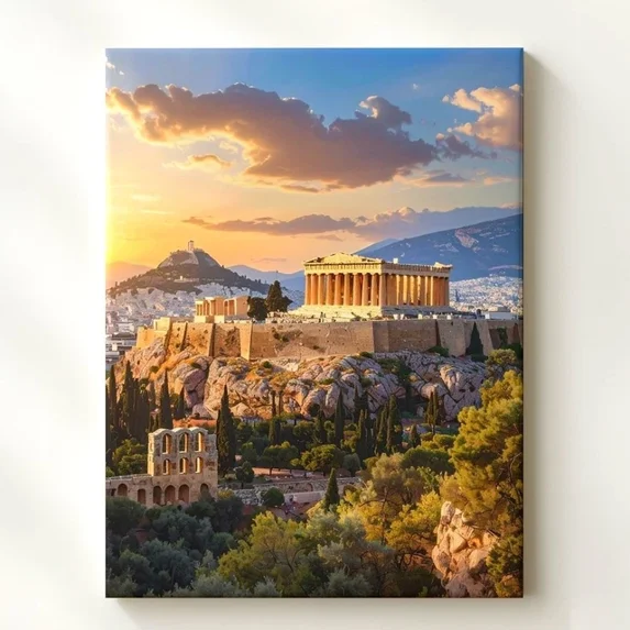 Dopaprint UNFRAMED PAPER POSTER Golden Hour Acropolis Posterpanoramic ...