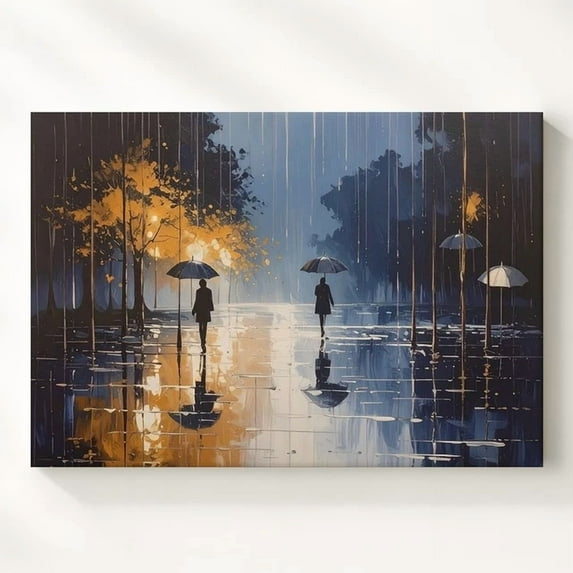 Dopaprint UNFRAMED PAPER POSTER Golden Rainfall Cityscape Posterpoetic ...