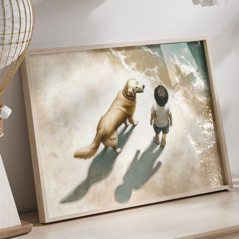 Dopaprint UNFRAMED PAPER POSTER Golden Retriever Nursery Decor, Boy ...