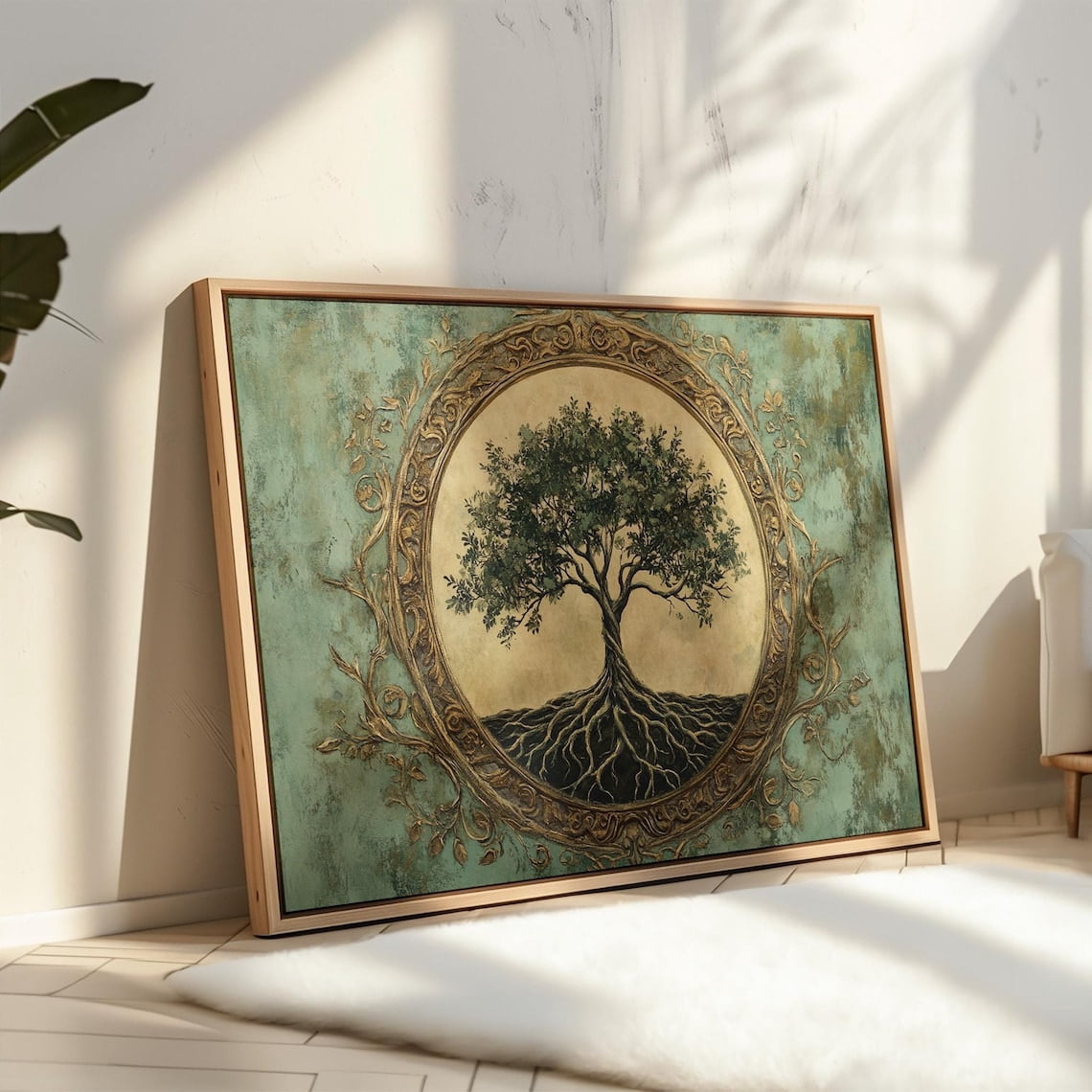Dopaprint UNFRAMED PAPER POSTER Golden Tree Of Life Wall Art - Rooted ...