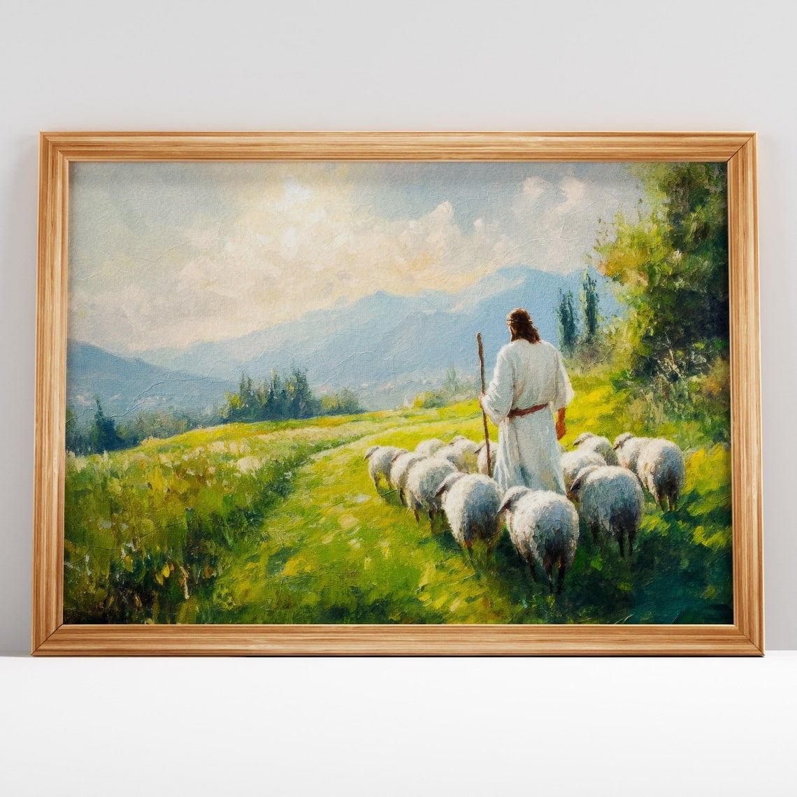 Dopaprint UNFRAMED PAPER POSTER The Good Shepherd: Jesus Guiding His ...