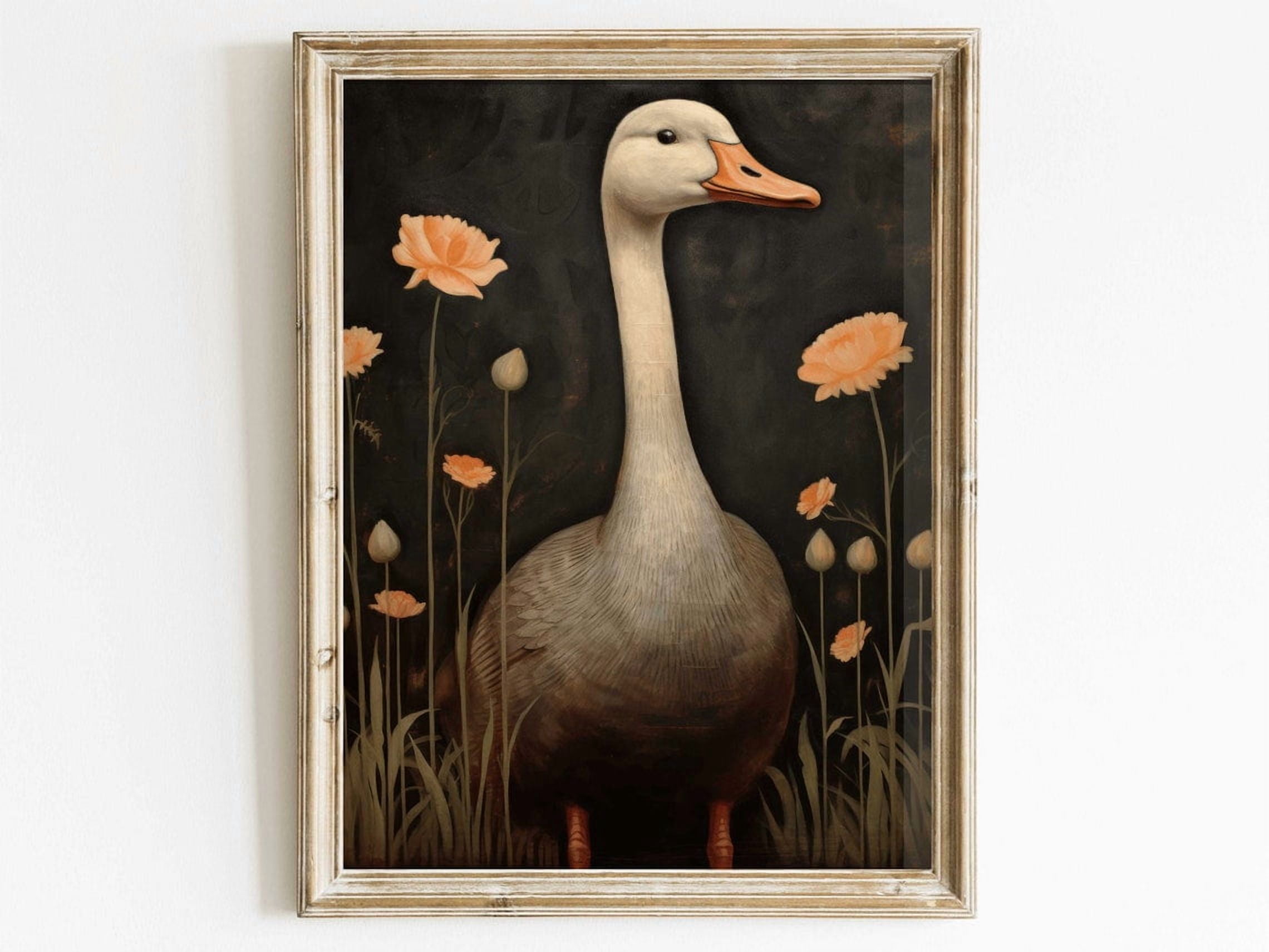 Dopaprint UNFRAMED PAPER POSTER Goose Print, Vintage Farm Animal Print ...