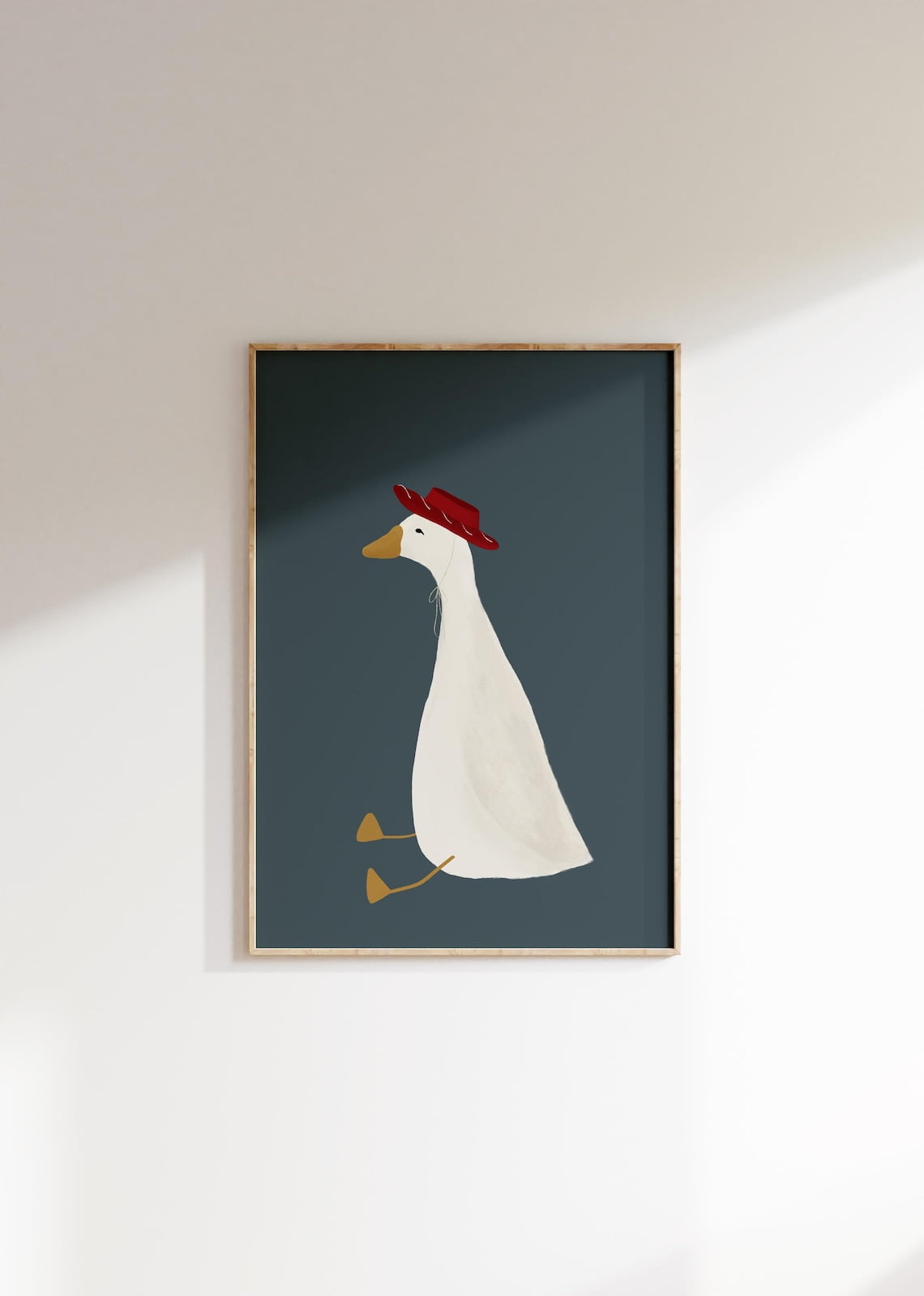 Dopaprint UNFRAMED PAPER POSTER Goose Wall Art Cute Goose Poster Cowboy ...