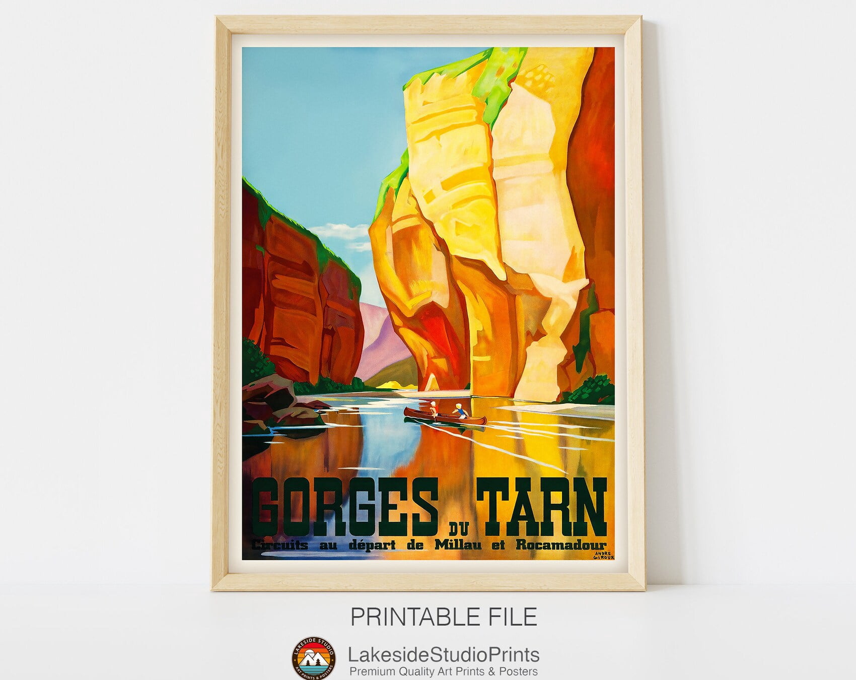 Dopaprint UNFRAMED PAPER POSTER Gorges Du Tarn Vintage Travel Poster Hi ...