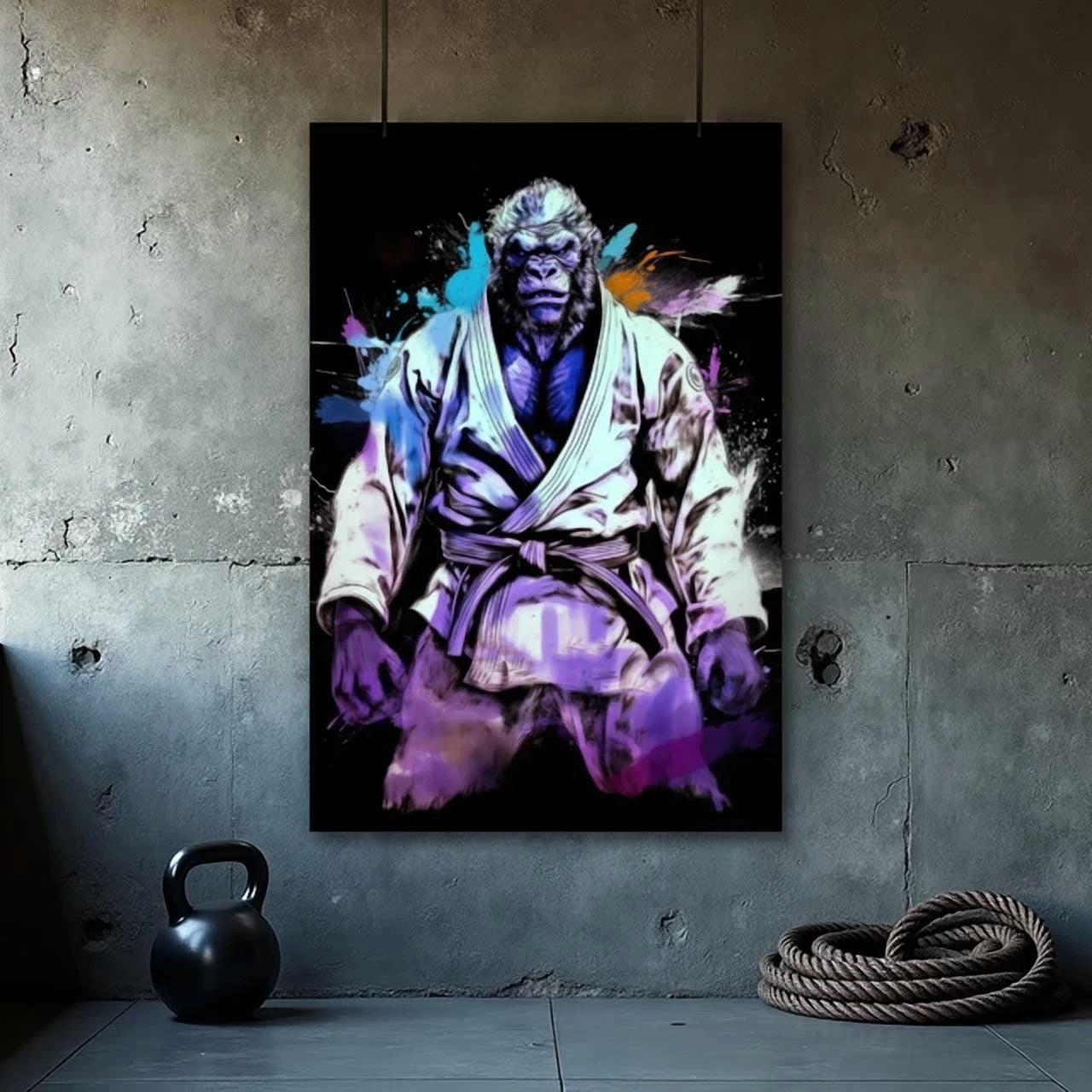 Dopaprint UNFRAMED PAPER POSTER Gorilla Jiu Jitsu Poster - Funny Bjj ...