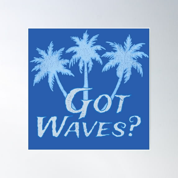 Dopaprint UNFRAMED PAPER POSTER Got Waves? Retro Palms Surf Graphic ...