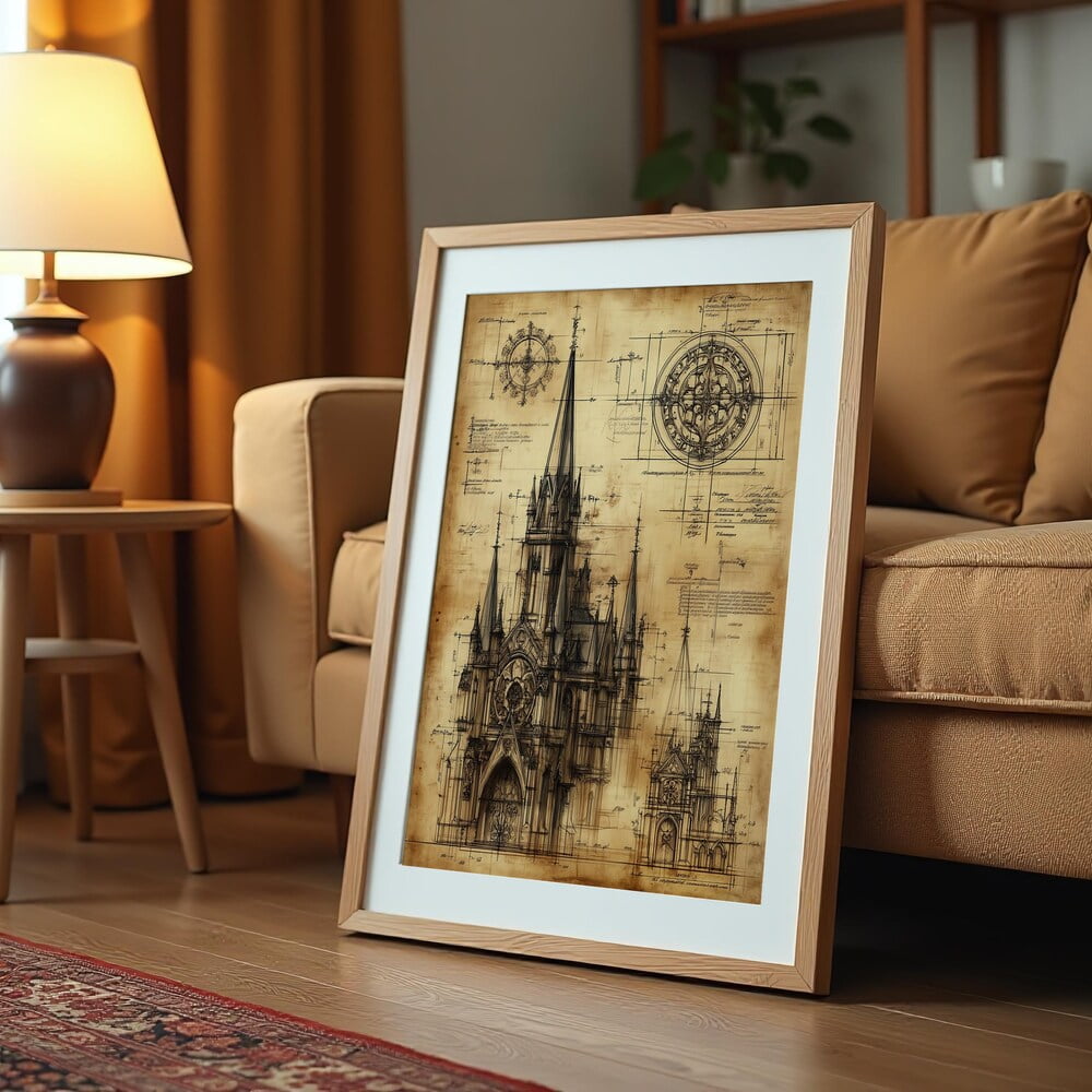 Dopaprint UNFRAMED PAPER POSTER Gothic Cathedral Poster Vintage ...