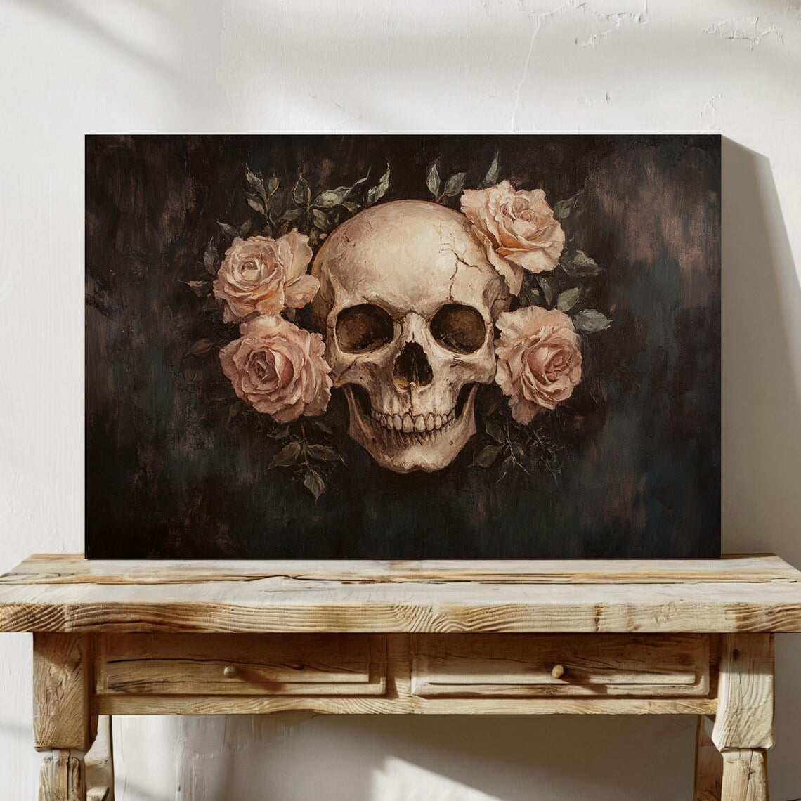 Dopaprint UNFRAMED PAPER POSTER Gothic Skull And Roses Wall Art ...