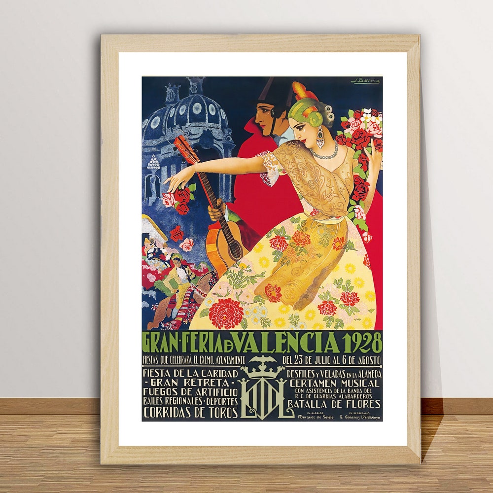 Dopaprint UNFRAMED PAPER POSTER Gran Feria De Valencia Spain Vintage ...