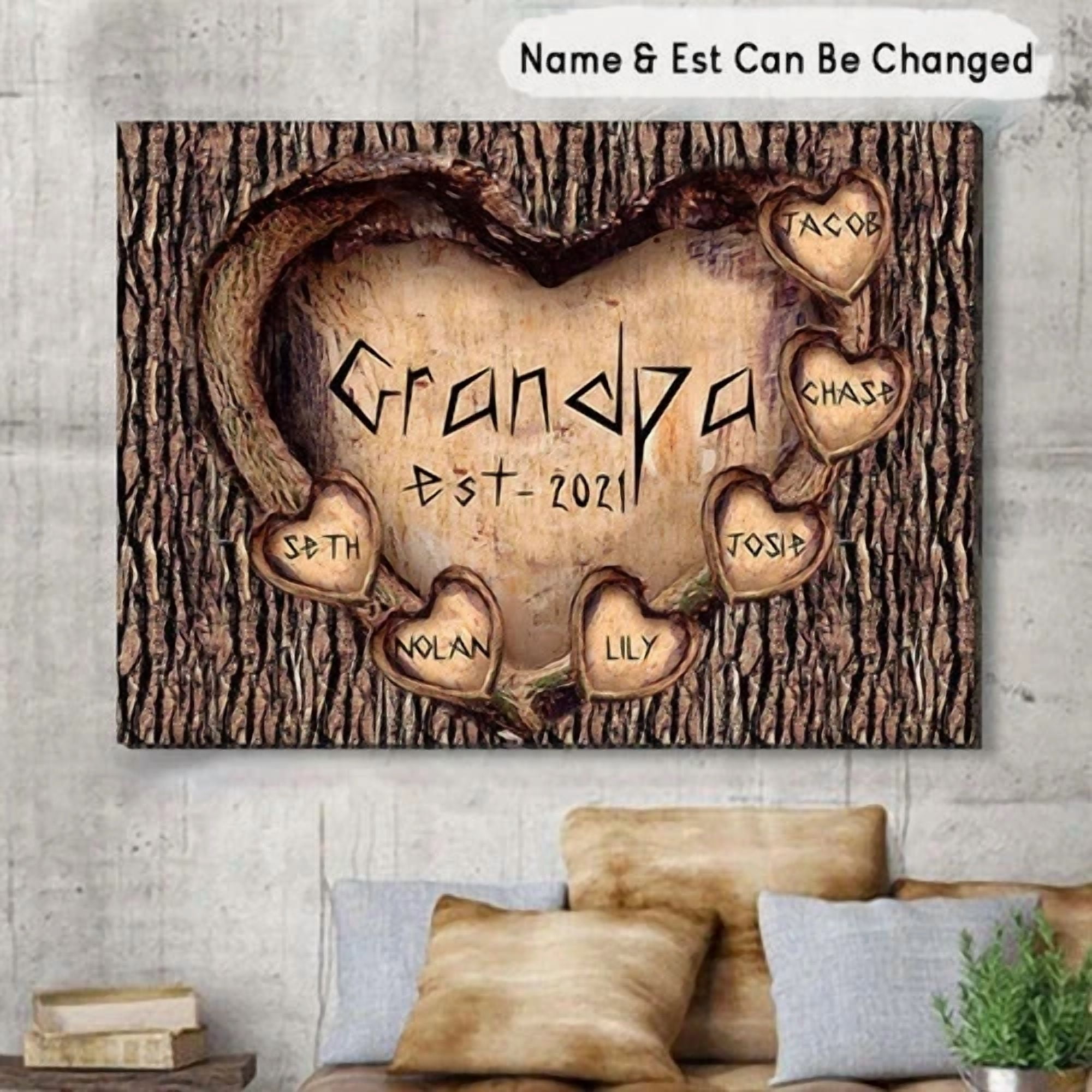 Dopaprint UNFRAMED PAPER POSTER Grandpa Est Poster Family Wall Art_1000 ...