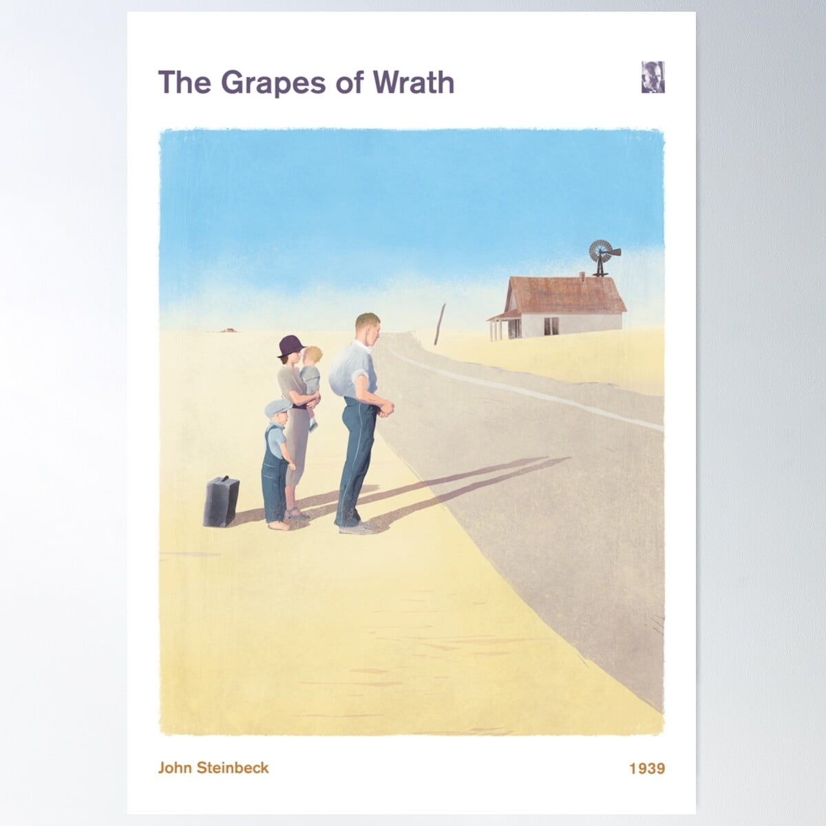 Dopaprint UNFRAMED PAPER POSTER The Grapes Of Wrath, John Steinbeck ...