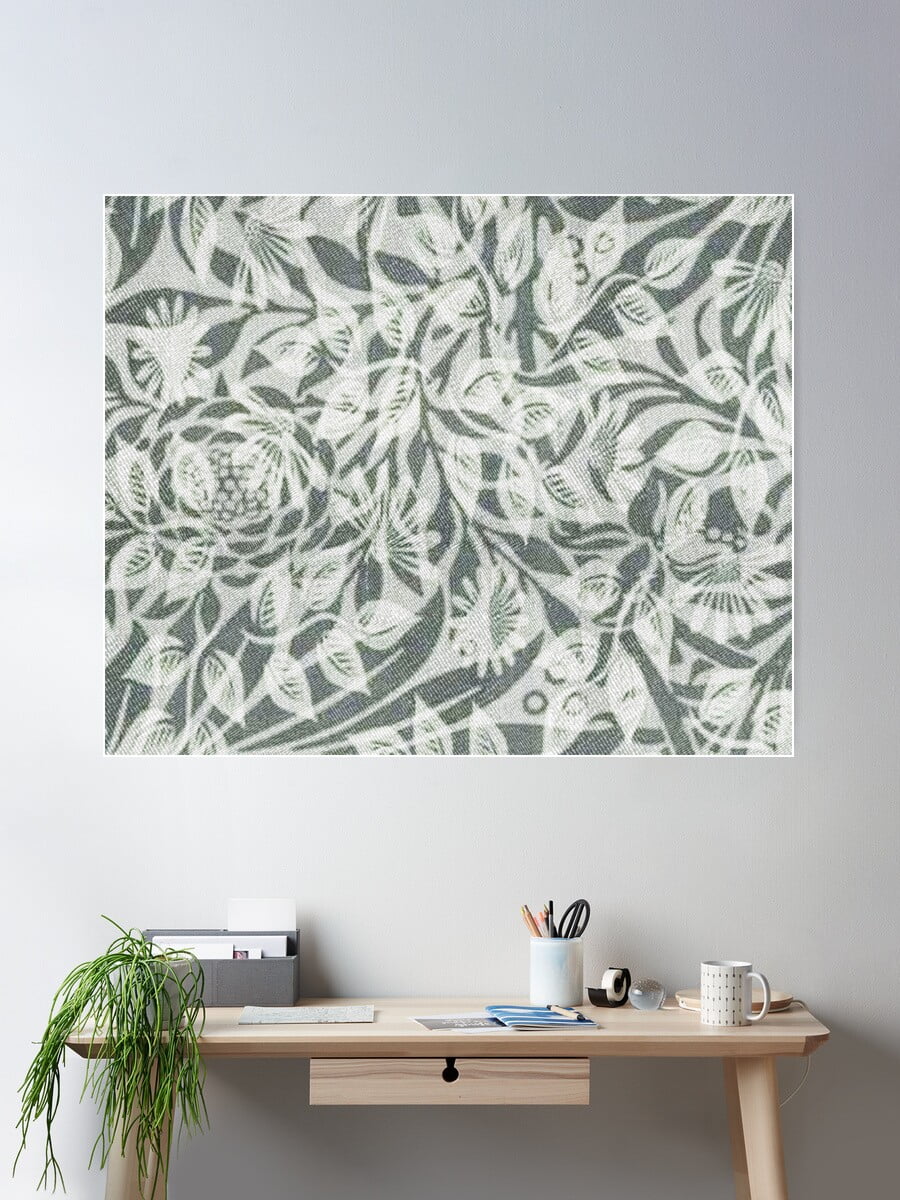 Dopaprint UNFRAMED PAPER POSTER Graphite Garden Weave Pattern Poster ...