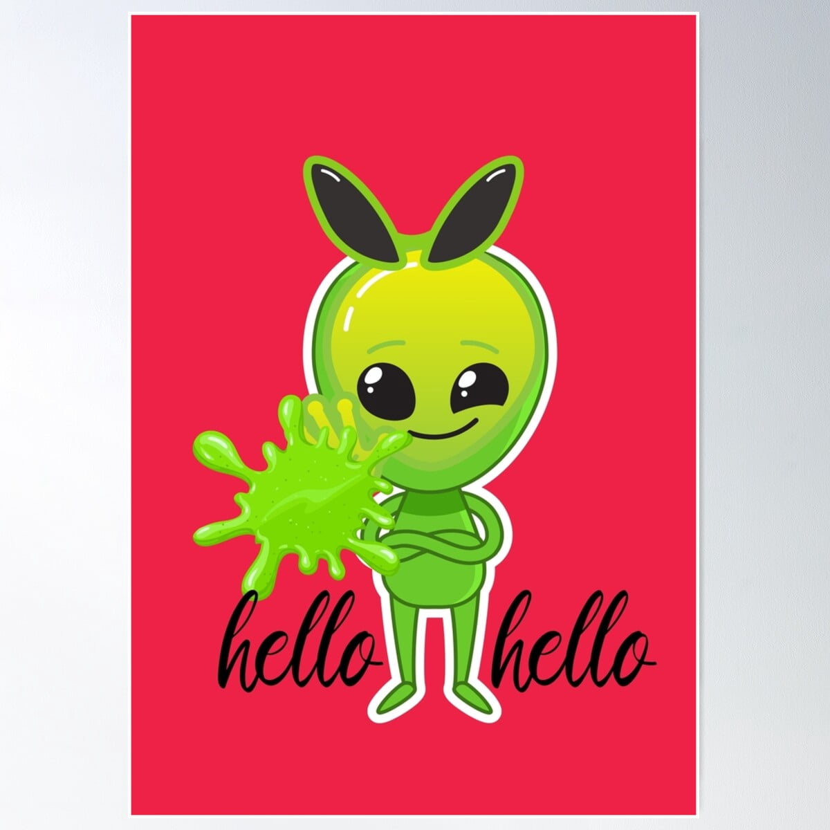 Dopaprint UNFRAMED PAPER POSTER Green Alien. Poster Wall Art, Modern ...