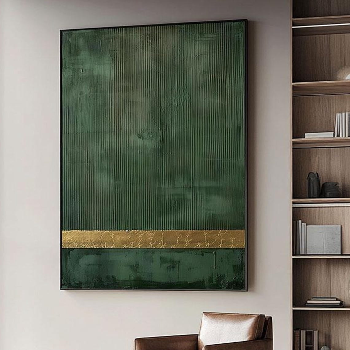 Dopaprint UNFRAMED PAPER POSTER Green Texture Wall Art, , Green Gold ...