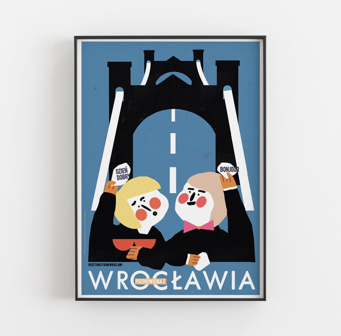 Dopaprint UNFRAMED PAPER POSTER Greetings From Wroclaw, Pozdrowienia Z ...