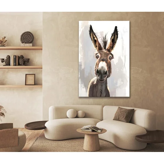 Dopaprint UNFRAMED PAPER POSTER Grey Donkey With Big Nose Painting ...