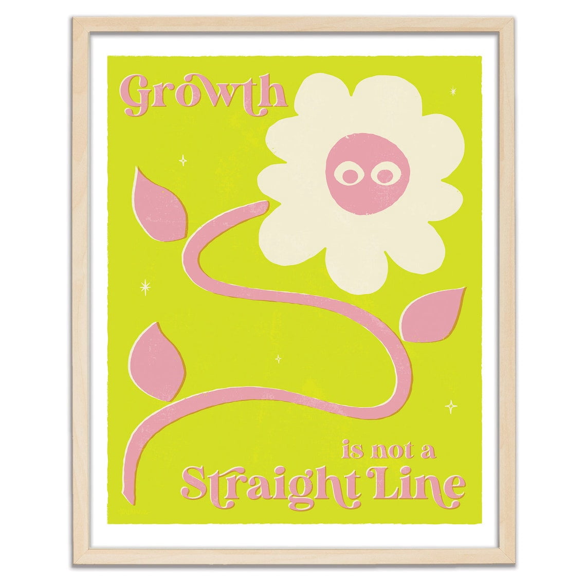 Dopaprint UNFRAMED PAPER POSTER Growth Is Not A Straight Line, Yellow ...