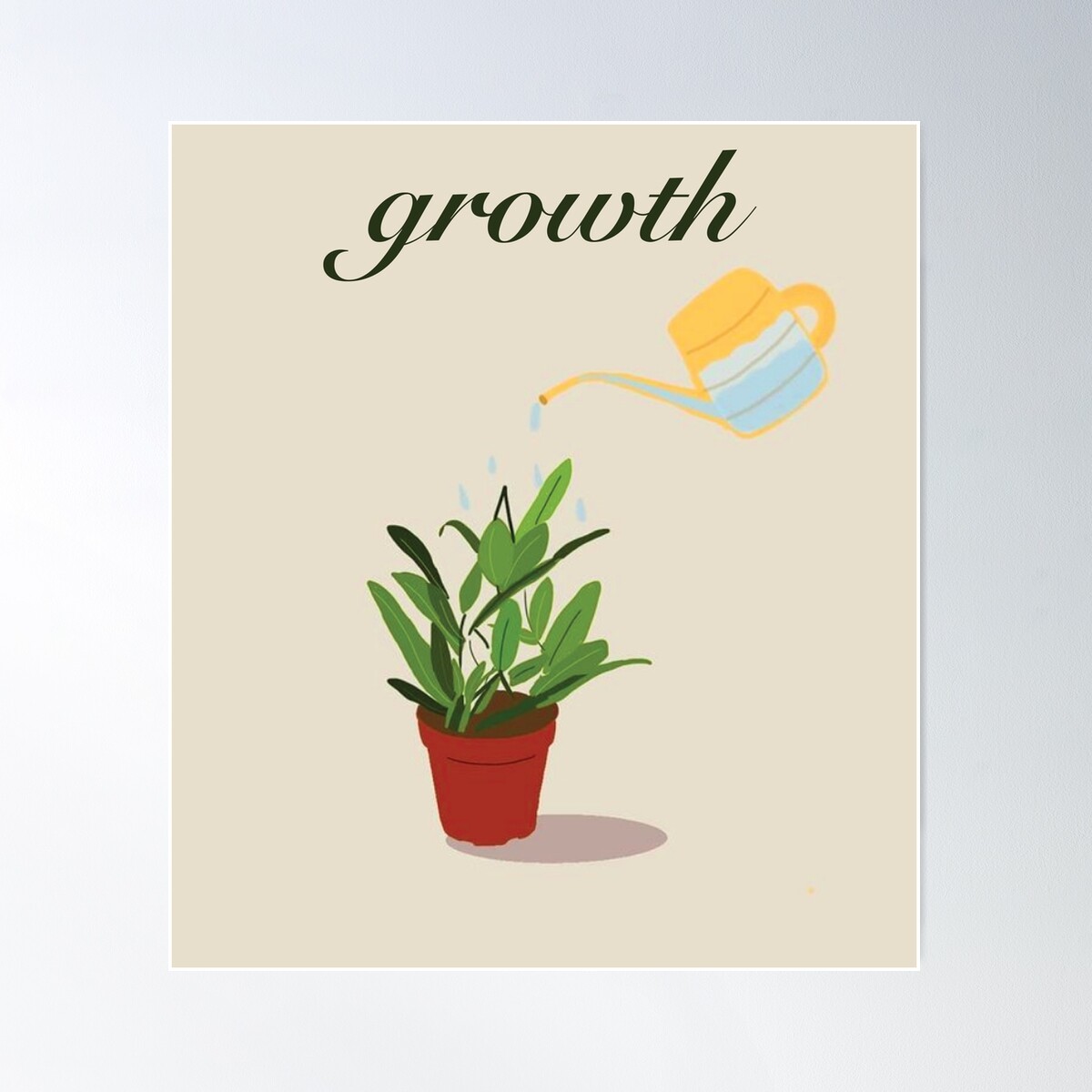 Dopaprint UNFRAMED PAPER POSTER Growth Takes Time, Inspirational ...