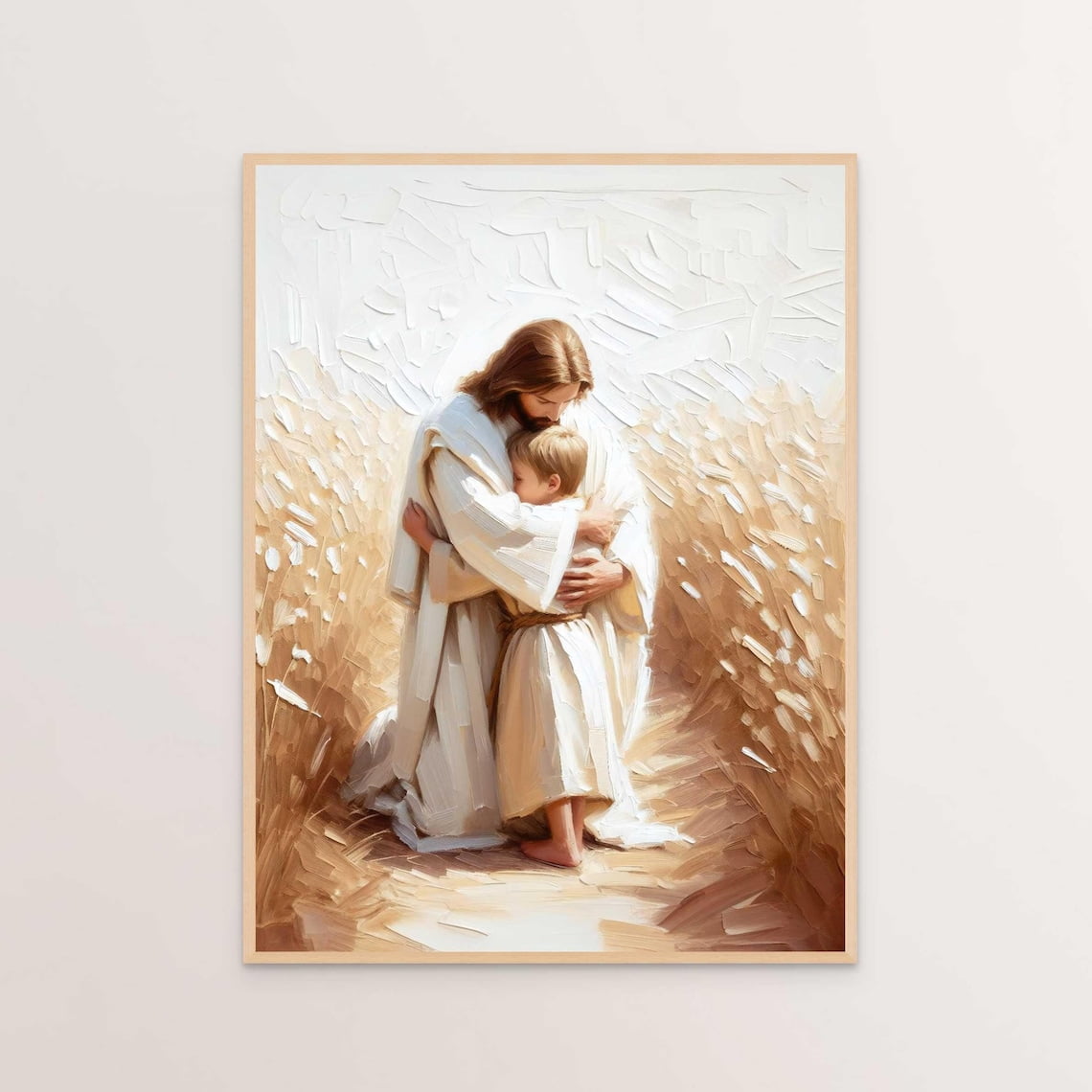 Dopaprint UNFRAMED PAPER POSTER A Guiding Saviour, Christ Hugging Boy ...