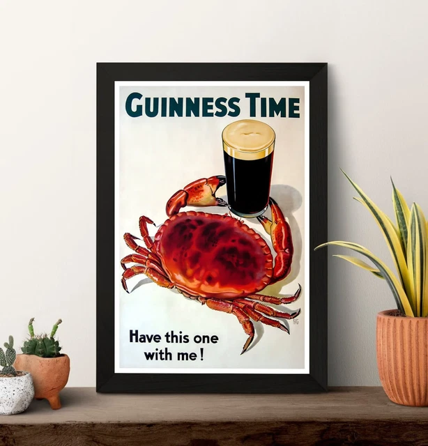 Dopaprint UNFRAMED PAPER POSTER Guinness Time Crab Poster, Vintage ...