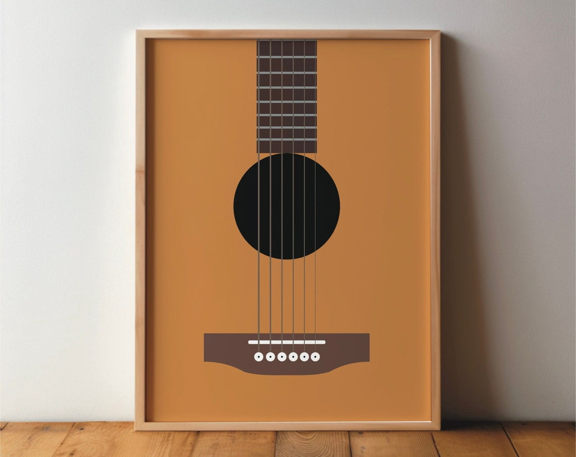 Dopaprint UNFRAMED PAPER POSTER Guitar Poster - Picture, Art, Guitar ...