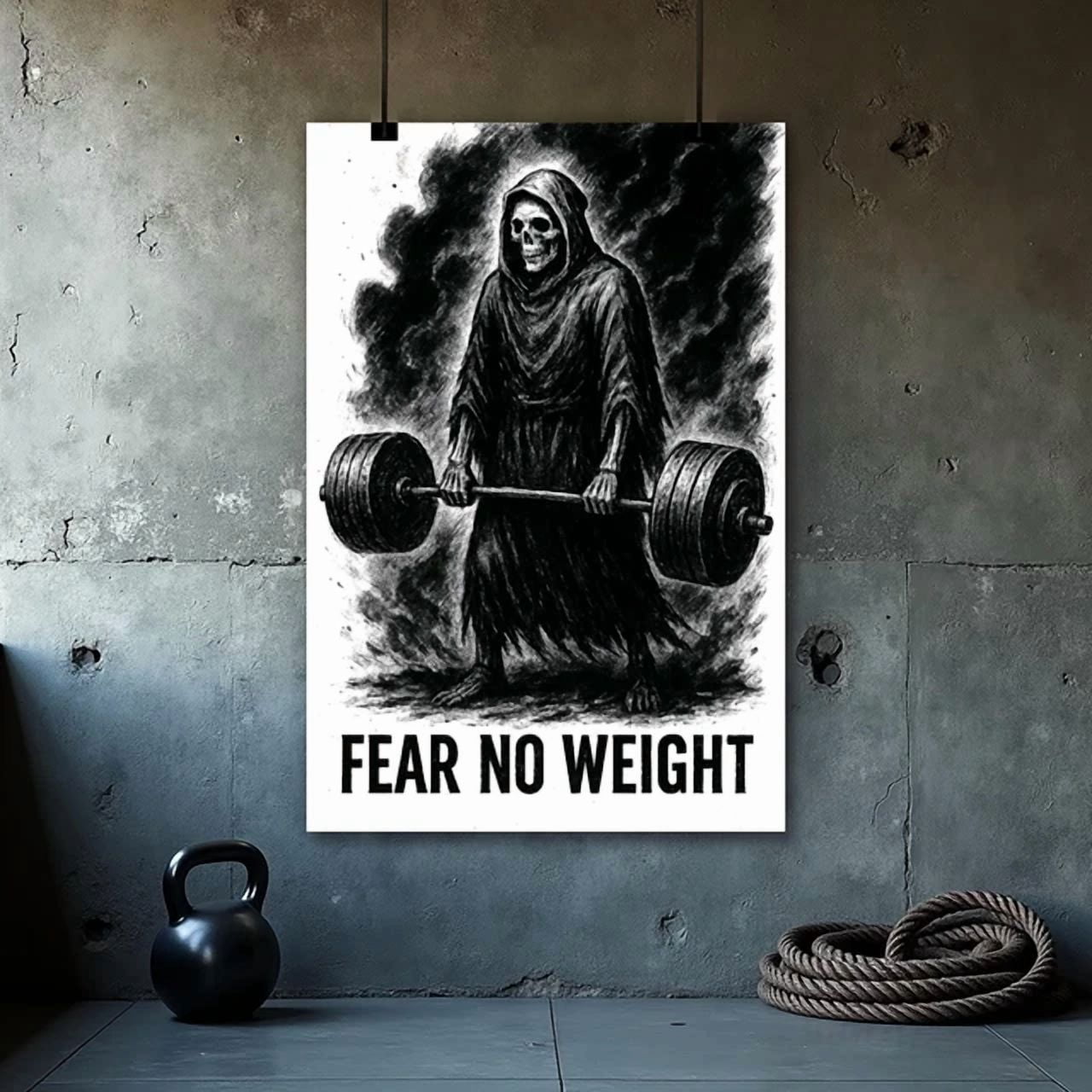 Dopaprint UNFRAMED PAPER POSTER Gym Reaper Poster - Motivational ...
