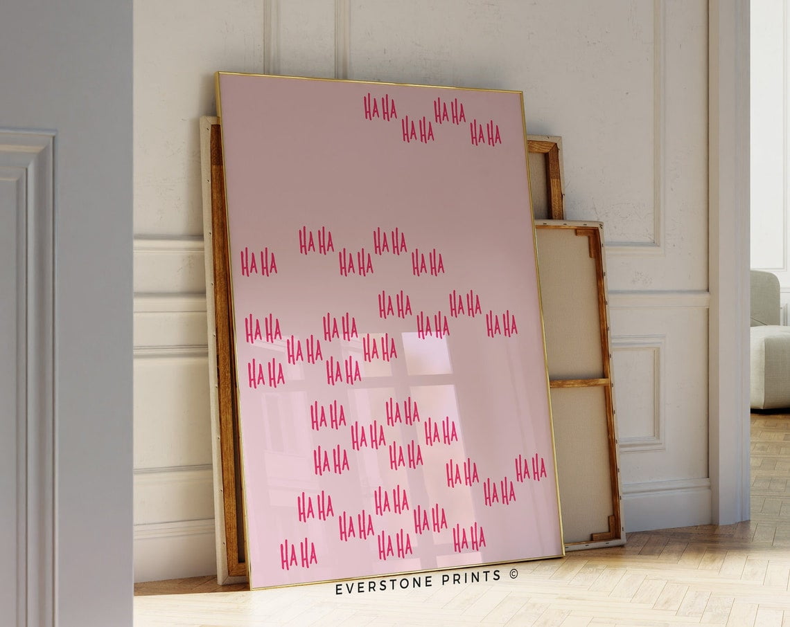 Dopaprint UNFRAMED PAPER POSTER Ha Ha Ha Print, Typography Poster ...