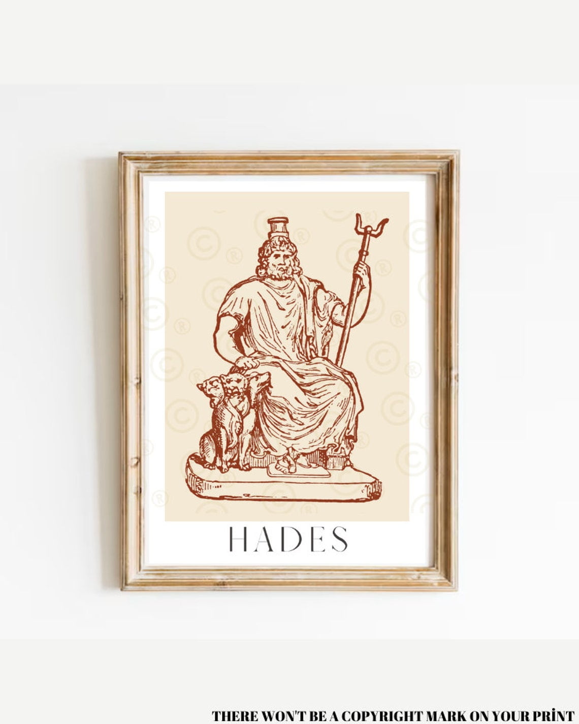 Dopaprint UNFRAMED PAPER POSTER Hades Art Print, Cerberus Statue ...