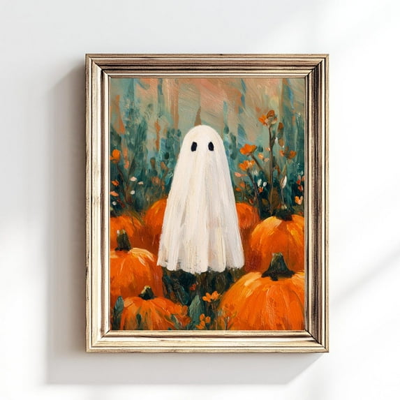 Dopaprint UNFRAMED PAPER POSTER Hal.Low.Een Wall Art Ghost In Pumpkin ...
