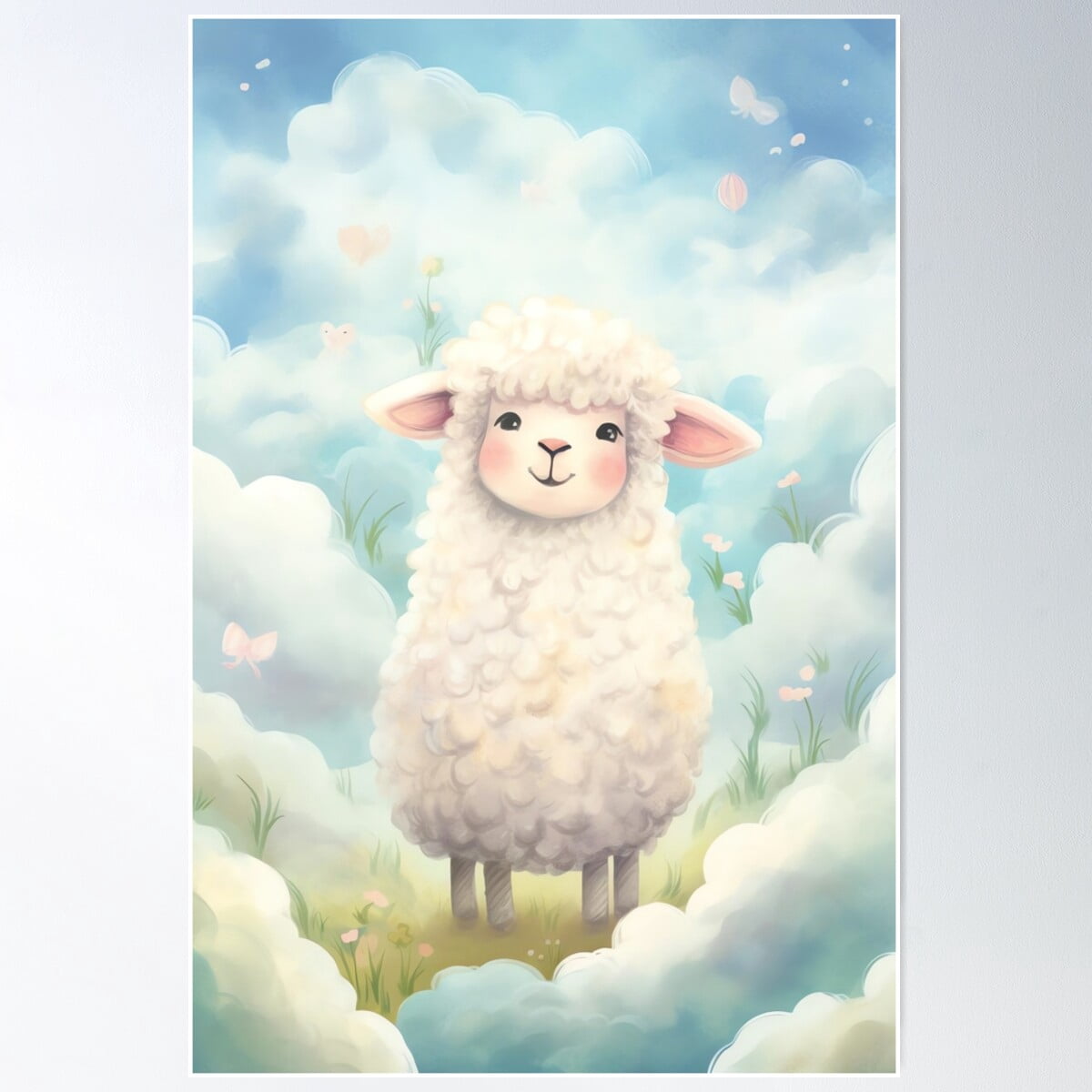 Dopaprint UNFRAMED PAPER POSTER Happy Wild Sheep Poster Wall Art ...