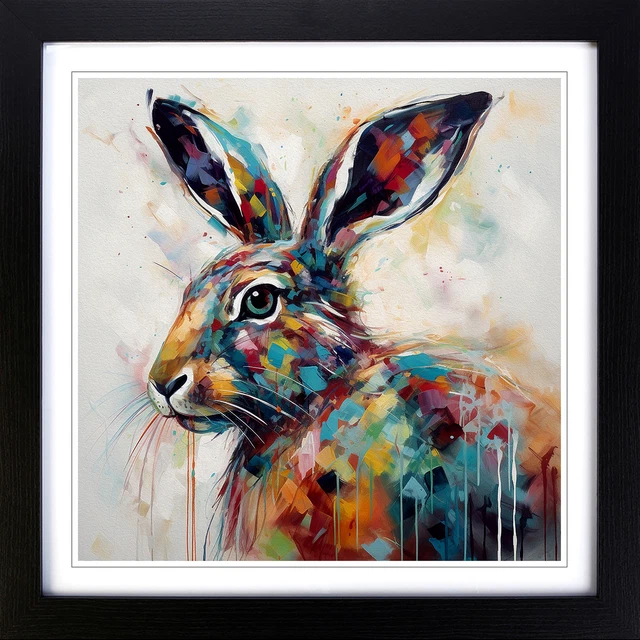 Dopaprint UNFRAMED PAPER POSTER Hare Abstract Art Wall Art Print Poster ...