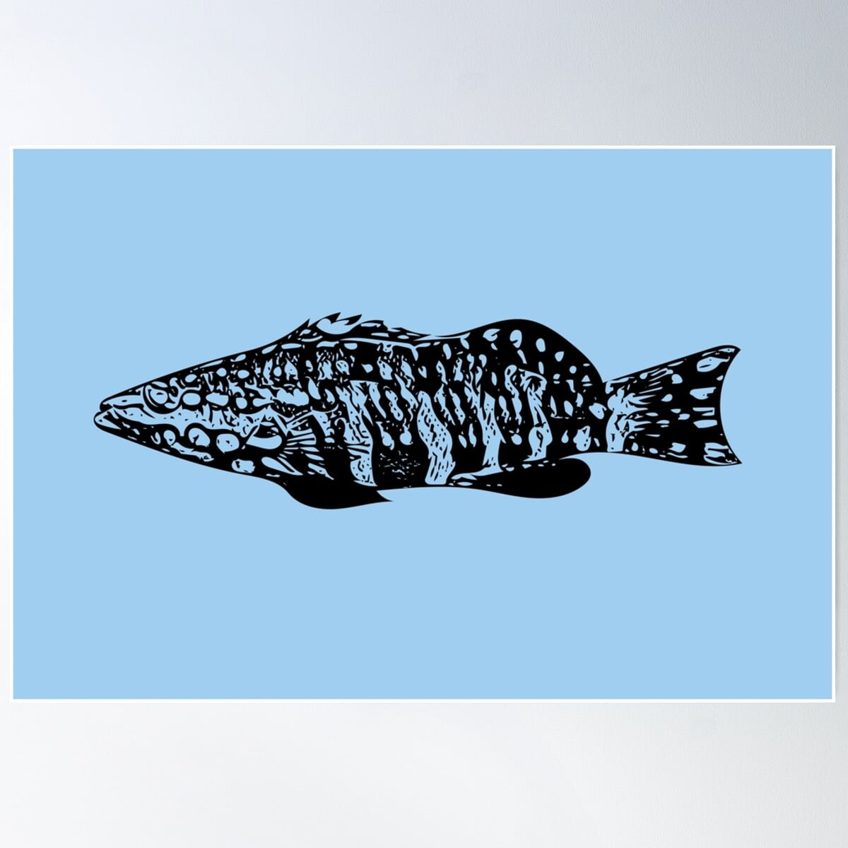 Dopaprint UNFRAMED PAPER POSTER Harlequin Bass Black Design Poster Wall ...