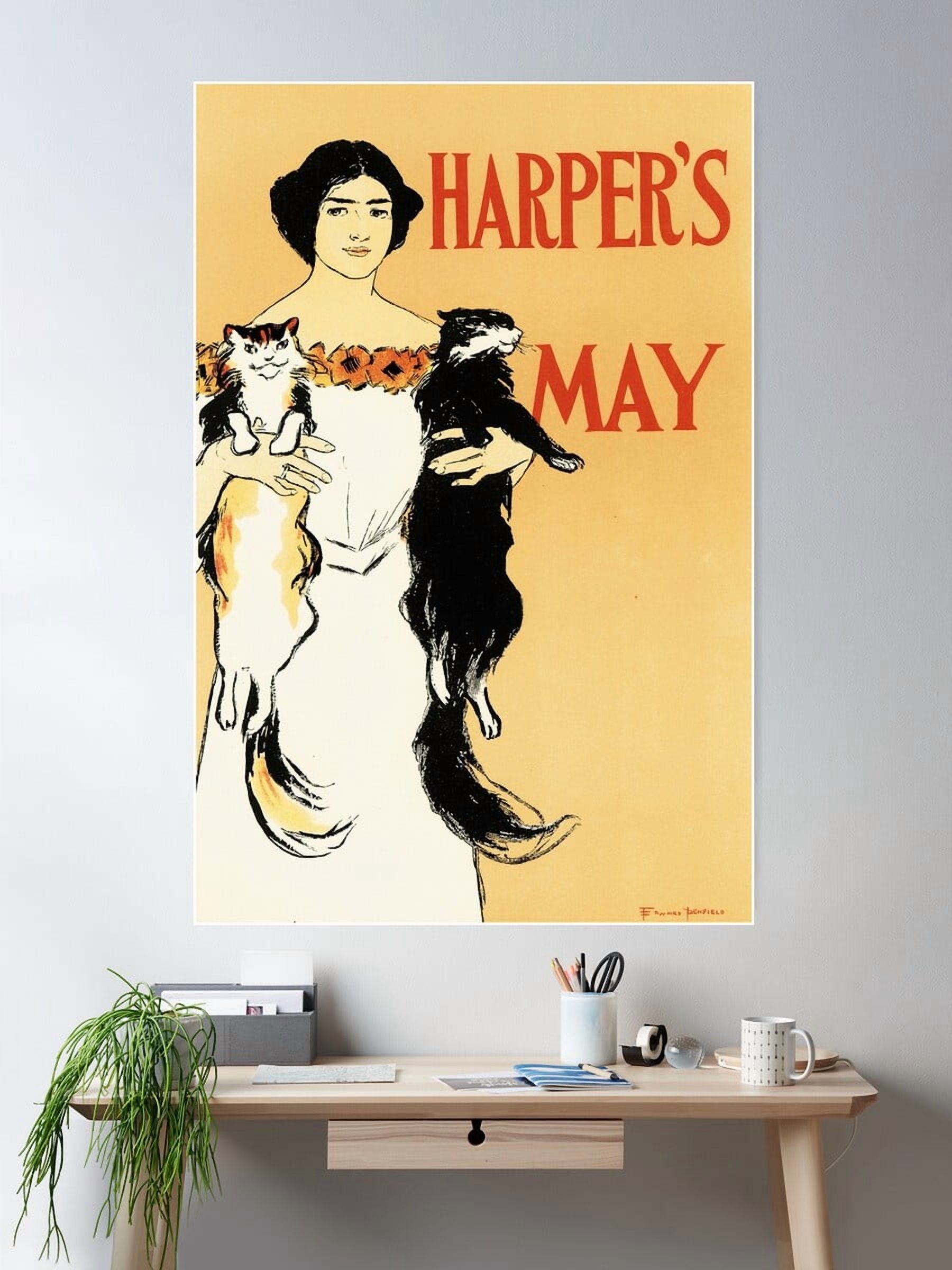 Dopaprint UNFRAMED PAPER POSTER Harper'S May Cover By Graphic Artist ...