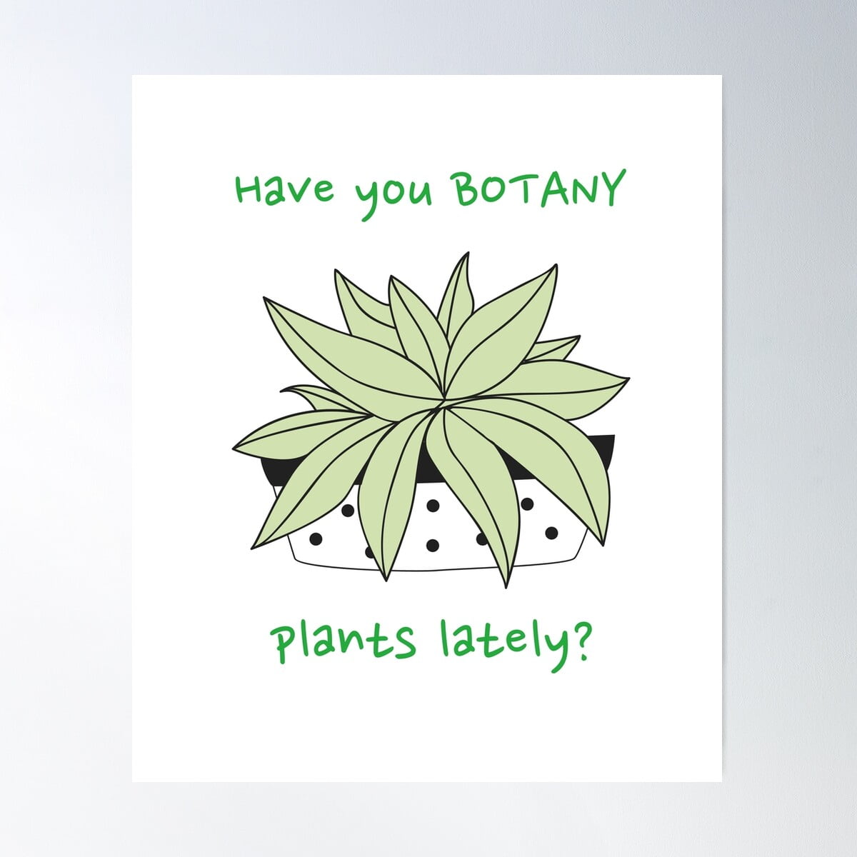 Dopaprint UNFRAMED PAPER POSTER Have You Botany Plants Lately Spider ...